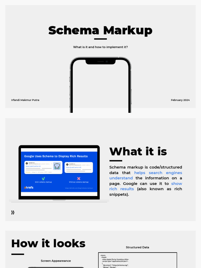 Schema Markup | PDF | Websites | Xml Schema Schema Markup | PDF | Websites | Xml Schema