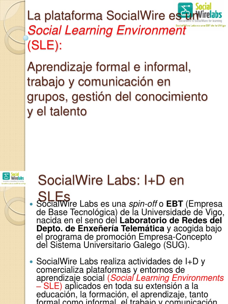 SocialWire: Entorno de Aprendizaje Social | PDF | Moodle | Servicio de redes sociales