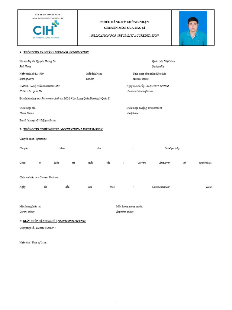 Application For Specialist Accreditation | PDF