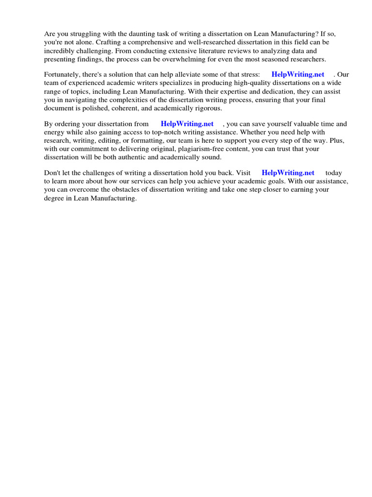 Lean Manufacturing Dissertation PDF | PDF | Lean Manufacturing | Inventory Lean Manufacturing Dissertation PDF | PDF | Lean Manufacturing | Inventory