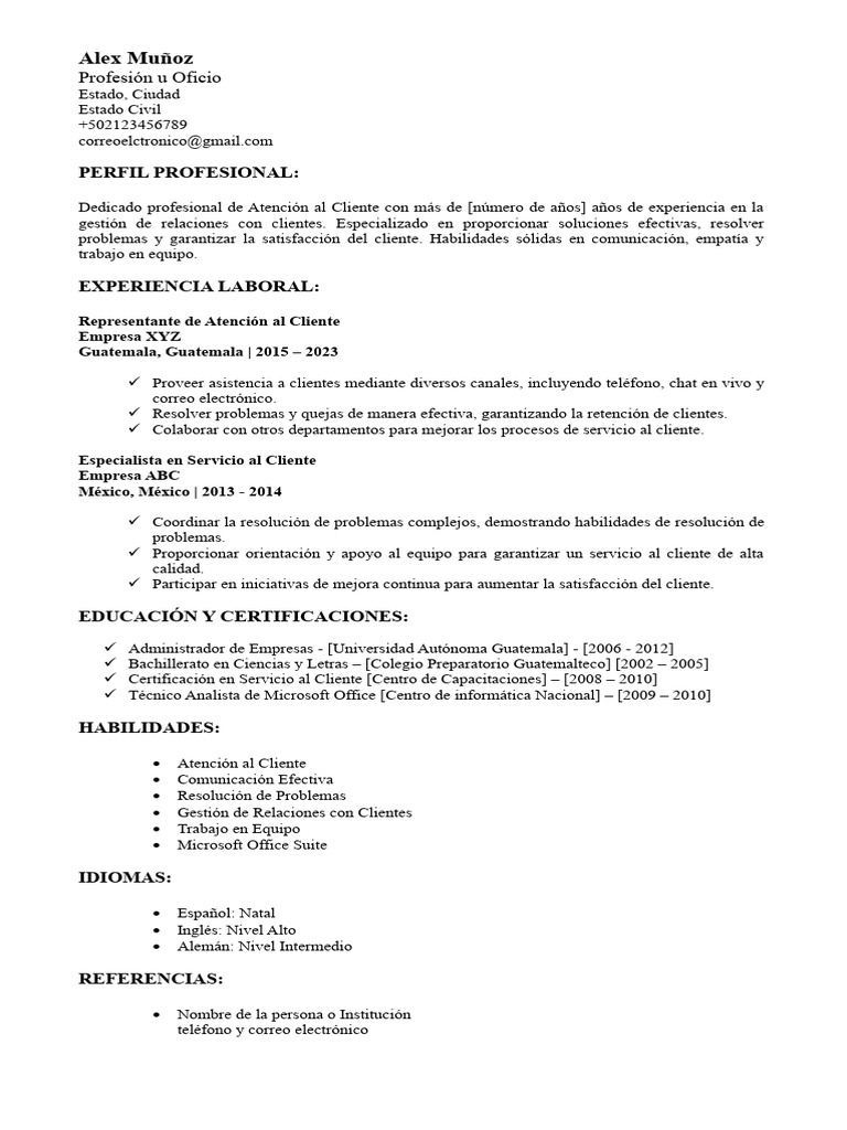 CV para Ats | PDF | Crecimiento personal y profesional | Negocios