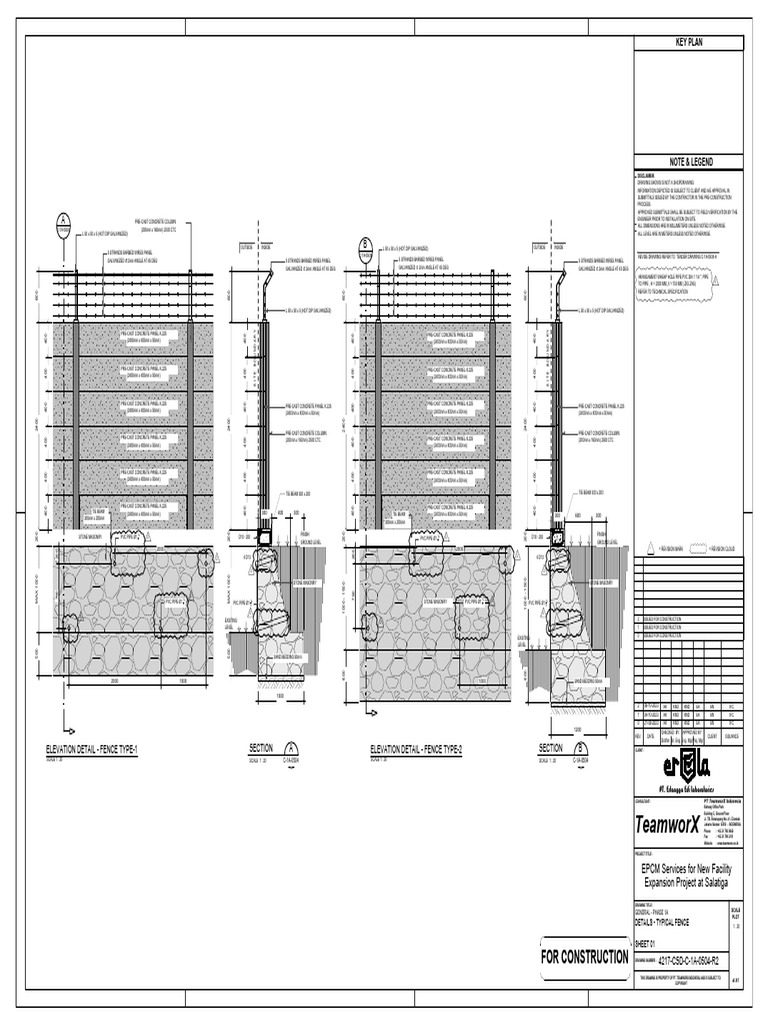 4217 CSD C 1a 0504 r2 Details Typical Fence Sheet 01 | PDF | Precast Concrete | Masonry