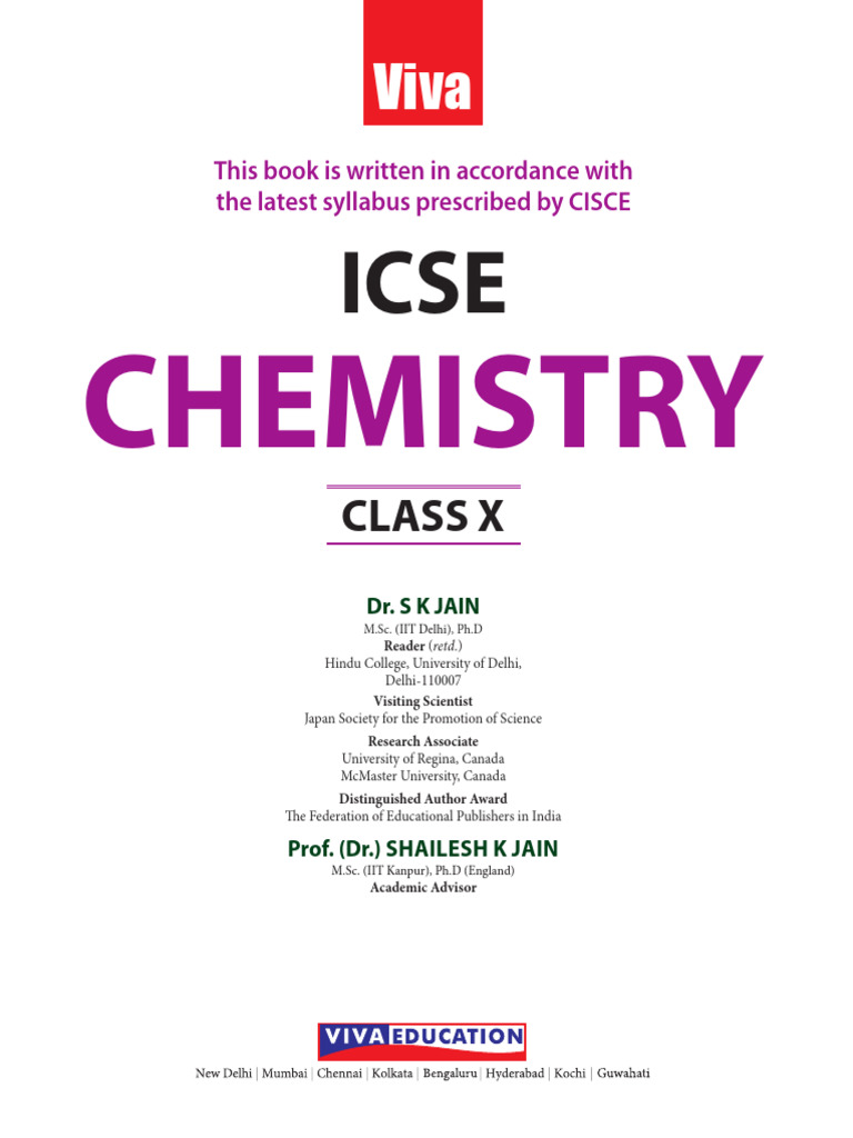 CVR ICSE Chemistry-10 | PDF