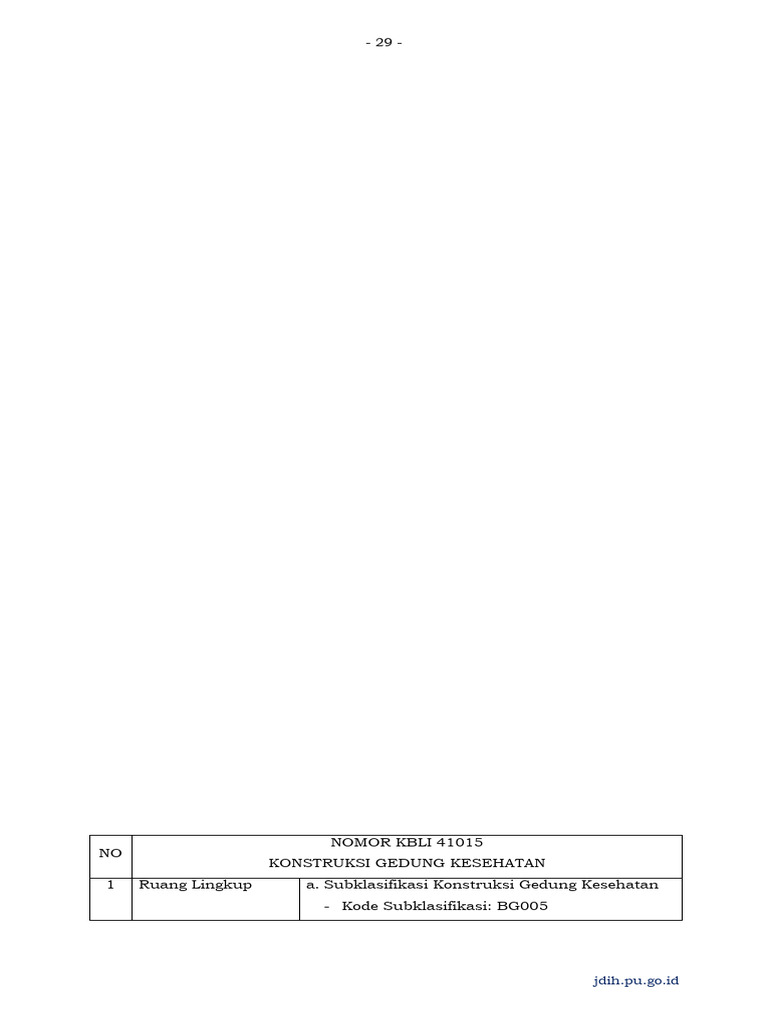 Persyaratan Kbli 41015 - BG005 - Konstruksi Gedung Kesehatan | PDF