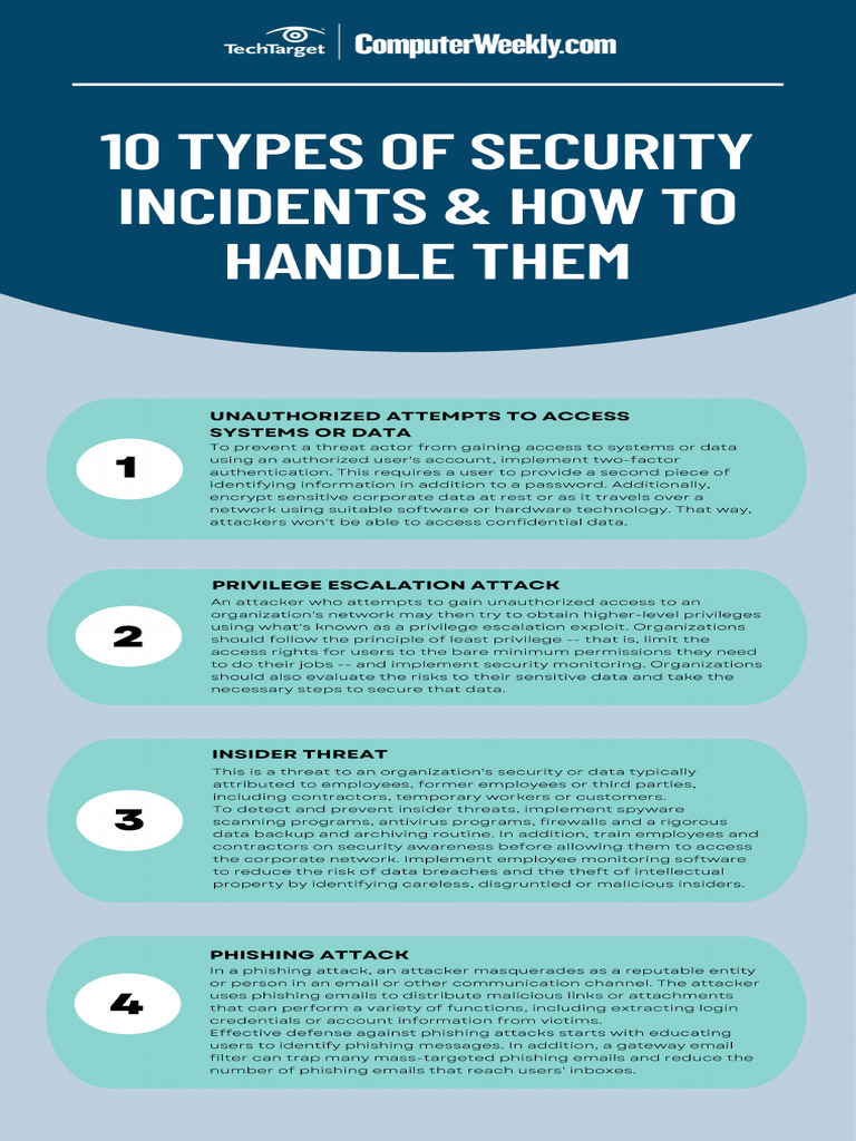 APAC 10 Types of Security Incidents and How To Handle Them | PDF