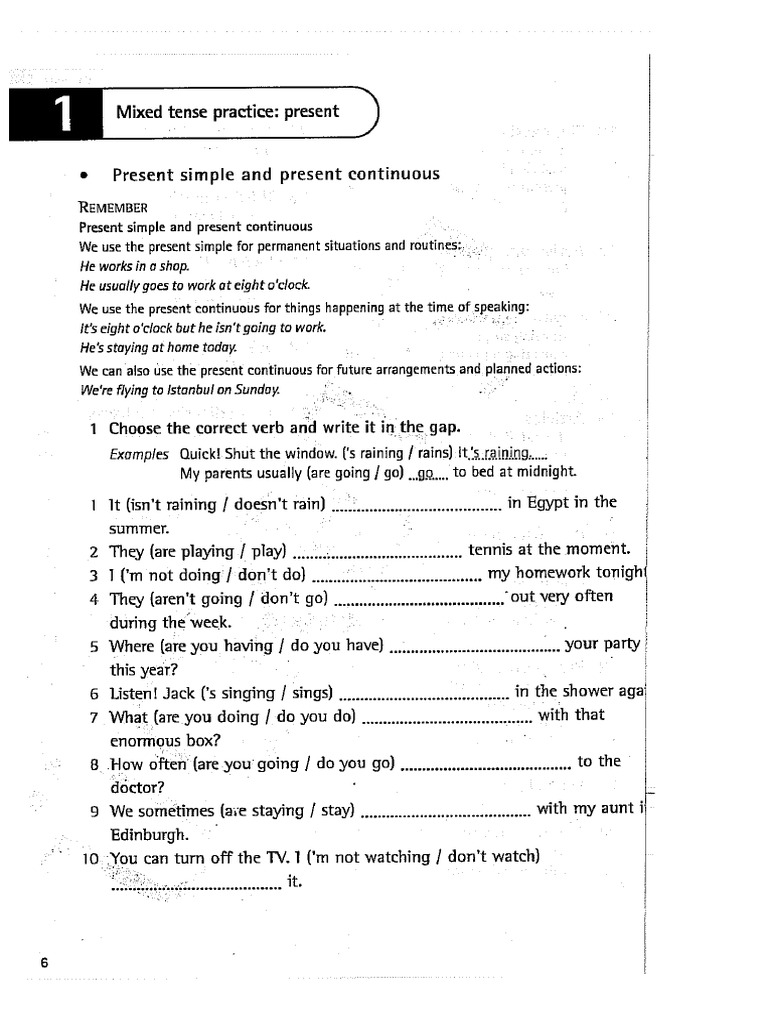 Revision Present Simple | PDF