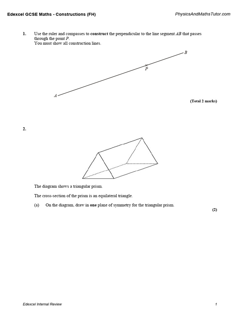 Constructions (FH) | PDF | Triangle | Perpendicular