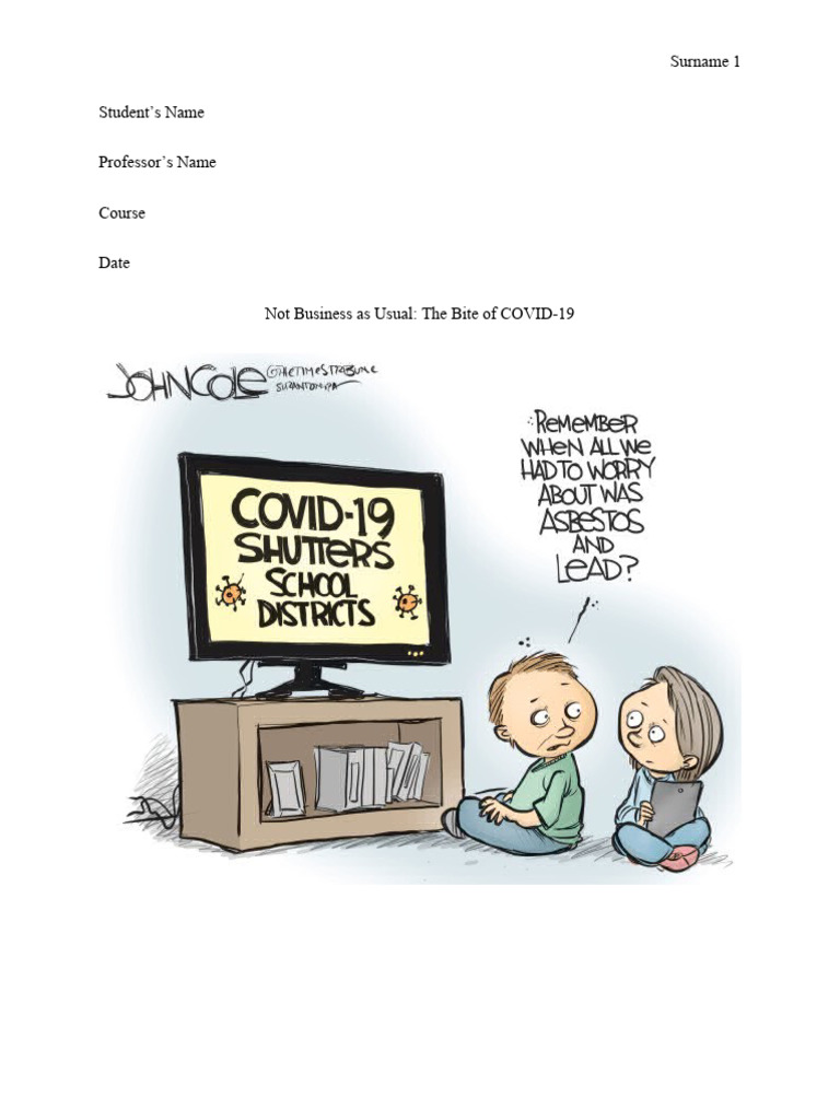 Analysis of COVID-19 Pandemic Cartoon - Edited | PDF | Pandemic | Asbestos