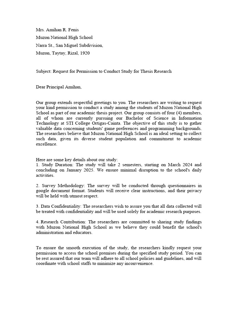 Letter of Agreement | PDF | Thesis