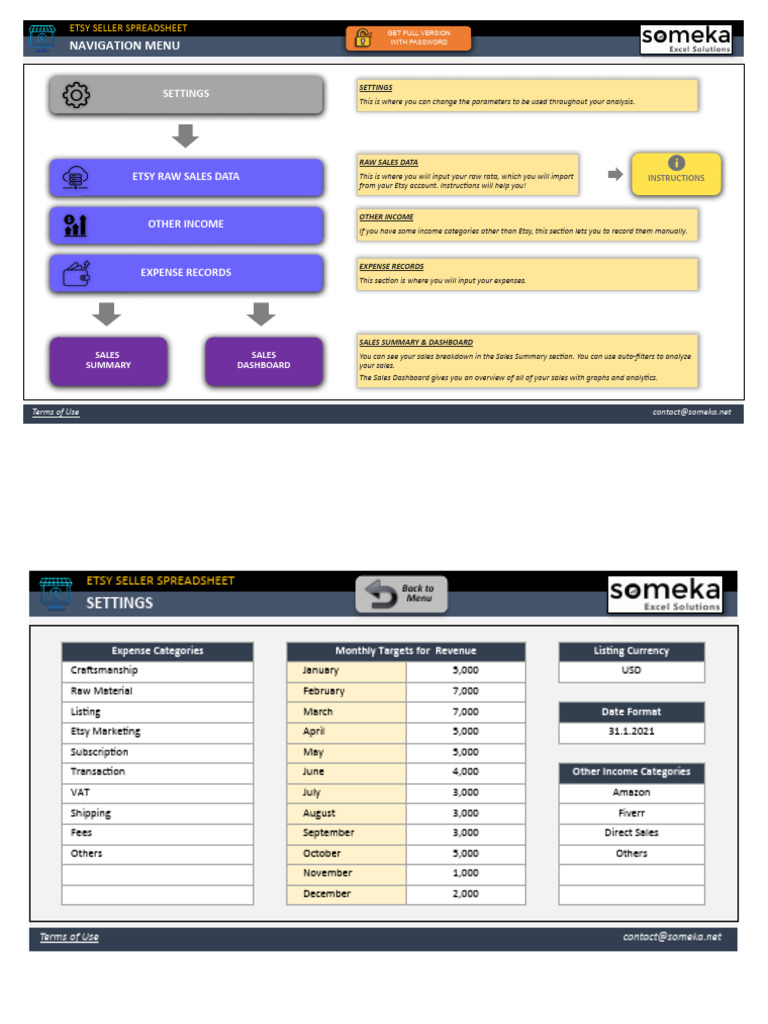 Etsy-Seller-Spreadsheet-Someka-Excel-V3-Free Version | PDF | Comma Separated Values | Microsoft ...