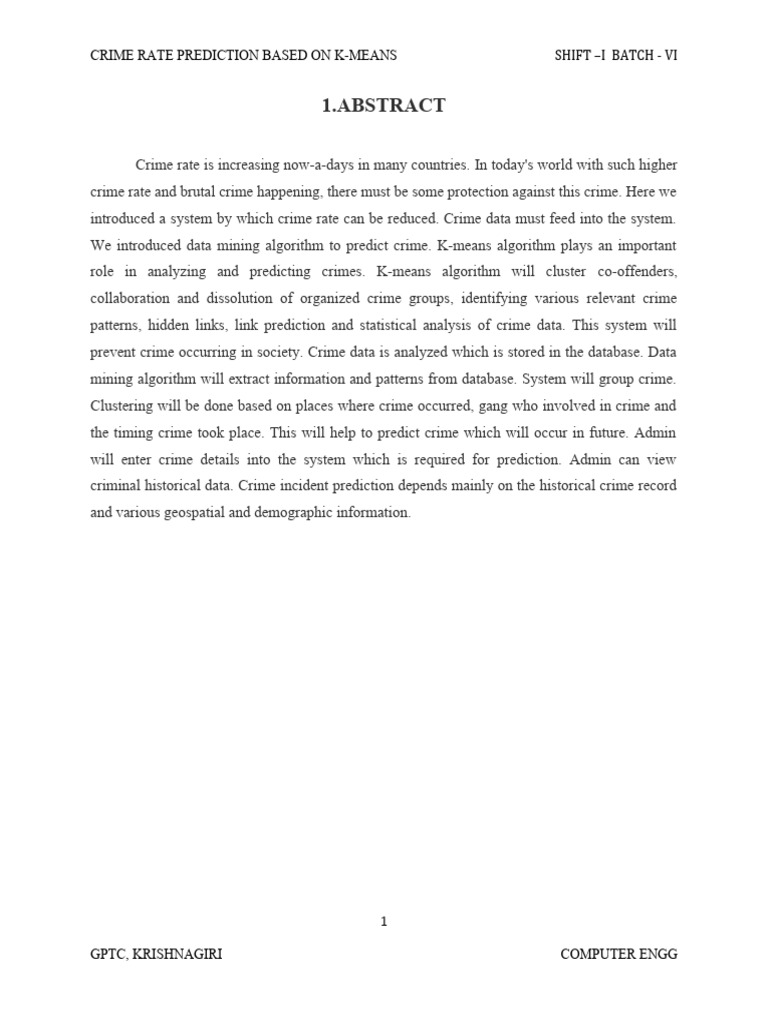 Crime Rate Prediction Based On K-Means-3 | PDF | World Wide Web ...