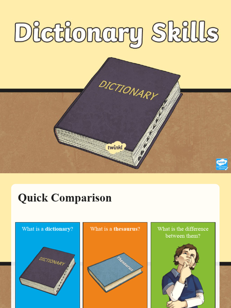 Dictionary Skills Powerpoint | PDF | Verb | Word