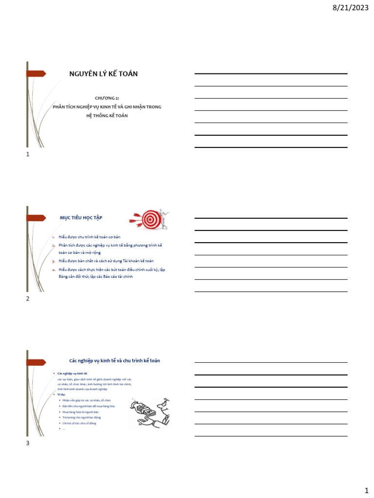 NLKT - Chương 2 - Ghi nhận trong hệ thống kế toán | PDF