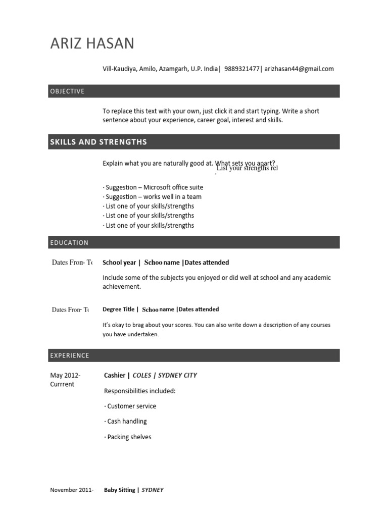 Skillsroad Resume 4 | PDF
