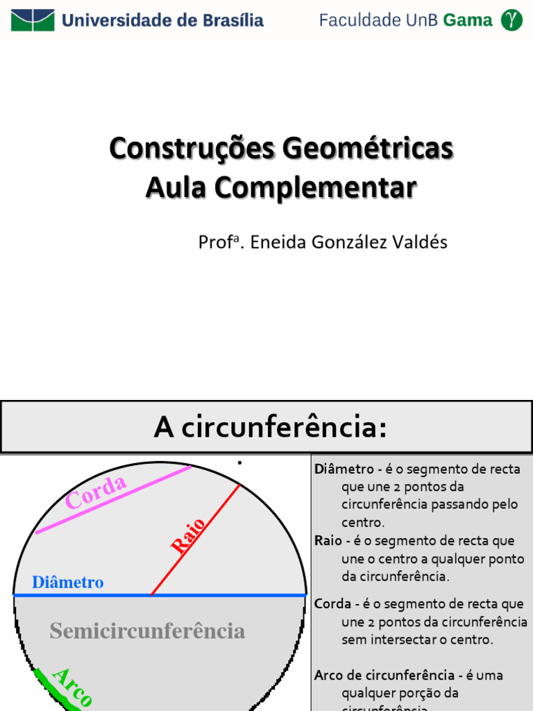 Construções Geométricas com Compasso | PDF | Círculo | Linha (Geometria)