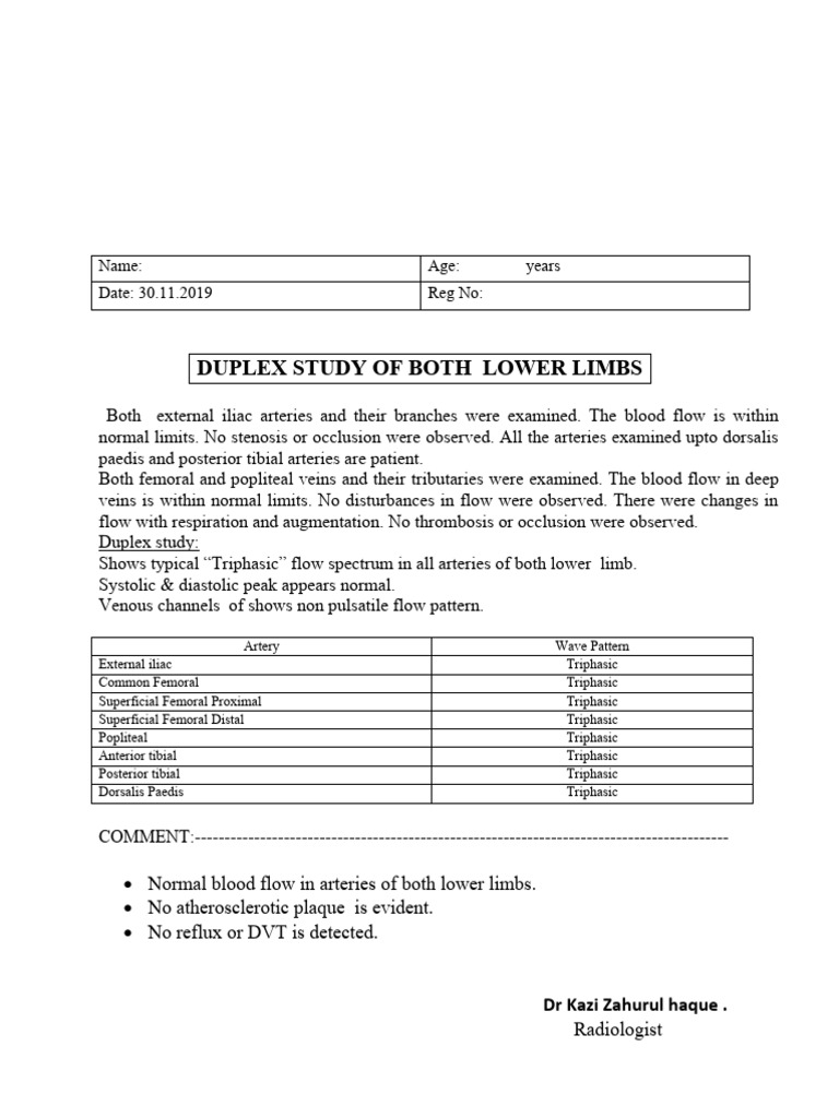 Duplex Lower Limb | PDF | Lung | Pneumonia