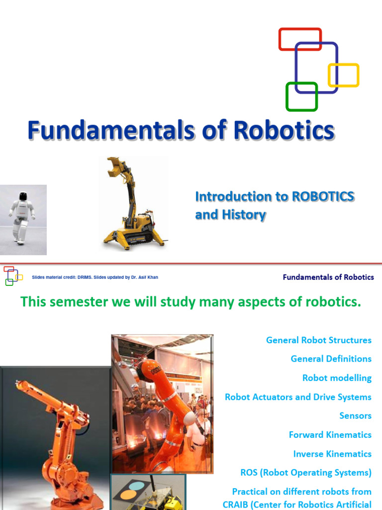 Fundamentals of Robotics 01 | PDF | Robot | Robotics