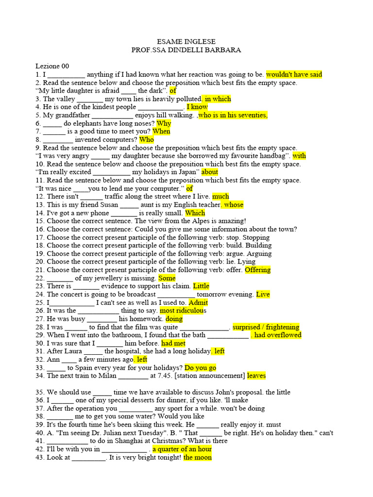 ESAME INGLESE SU Internet | PDF