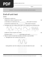 Unit 1 End - of - Unit Test | PDF