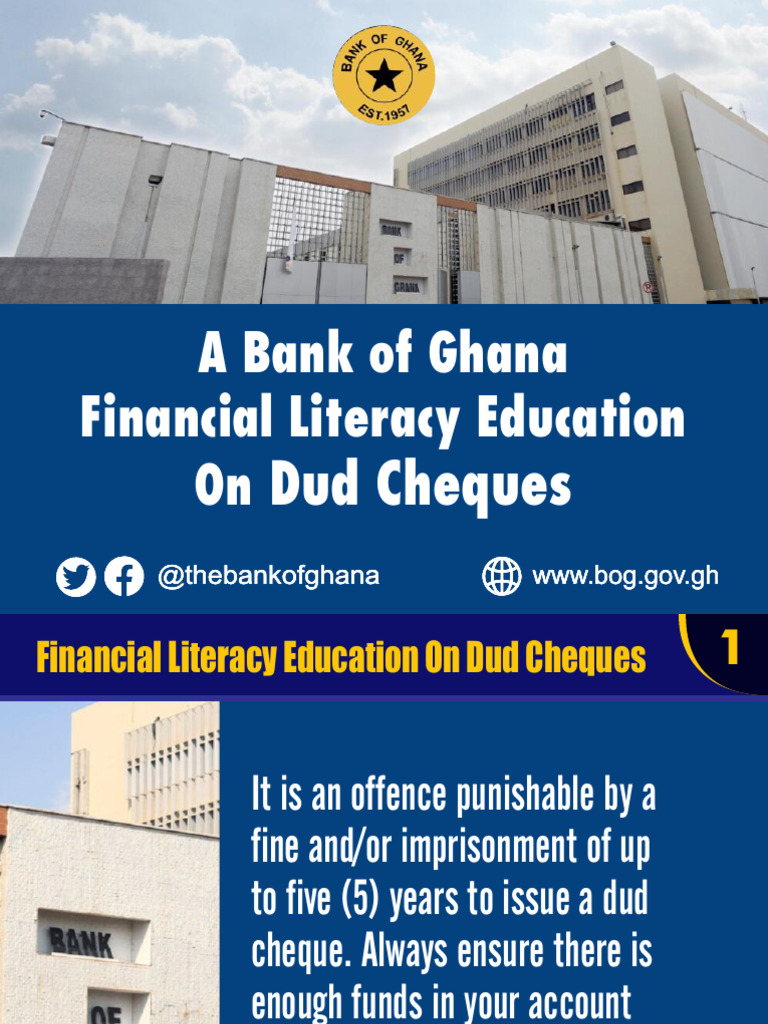 BoG-Financial-Literacy-Education-on-Dud-Cheques | PDF | Cheque ...
