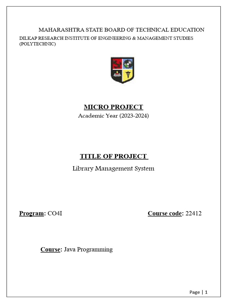 Java Microproject | PDF | Libraries | User (Computing) Java Microproject | PDF | Libraries | User (Computing)