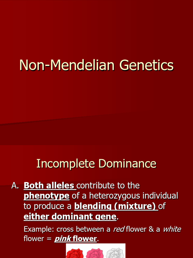 Non Mendelian Genetics | Download Free PDF | Dominance (Genetics) | Genotype