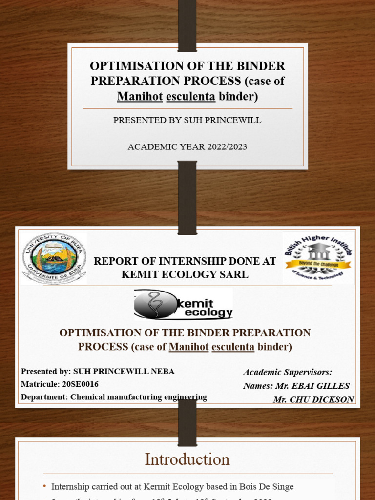Optimizing Manihot Binder Process | PDF | Starch | Materials