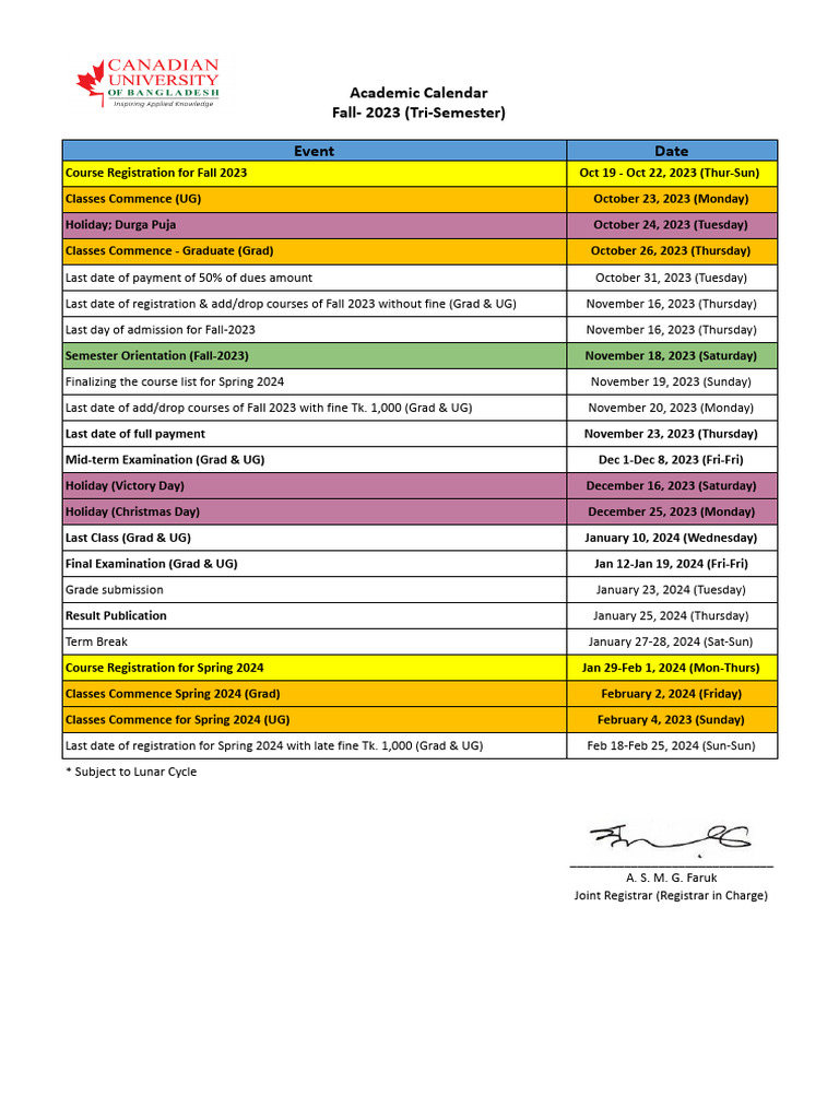 Academic Calendar | PDF | Academic Term