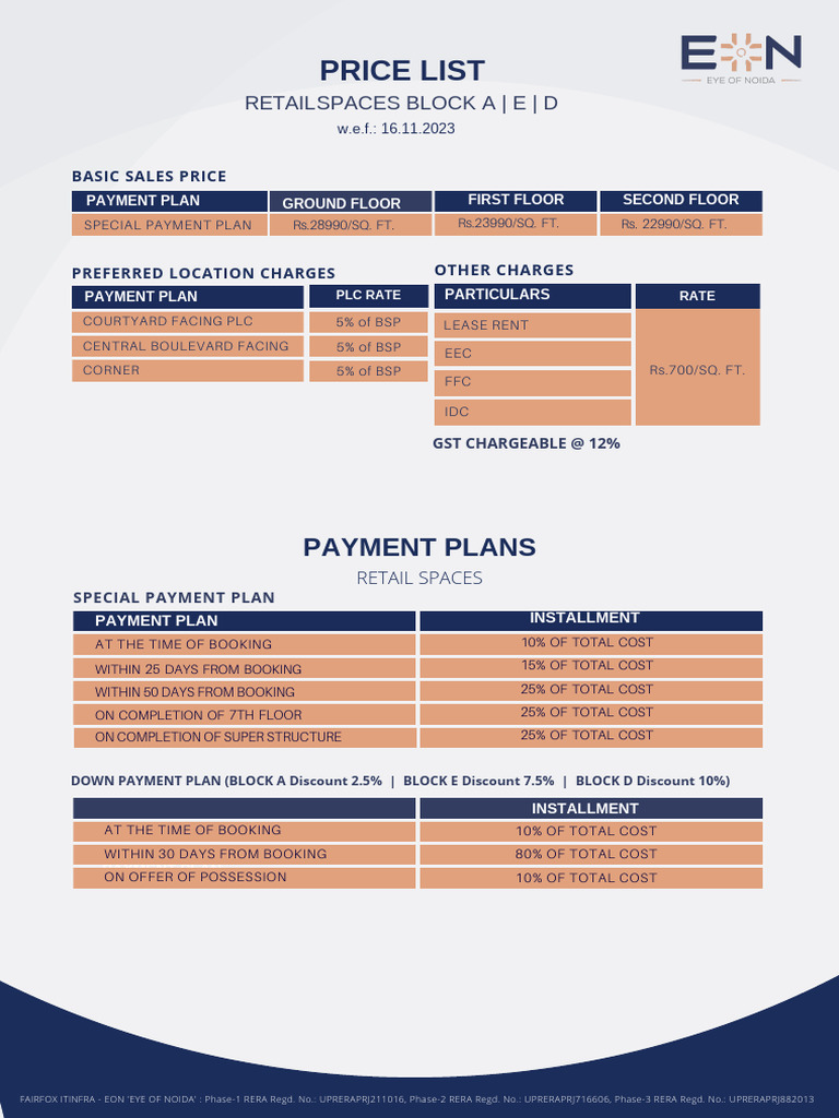 Retail Price List A, E, D | PDF