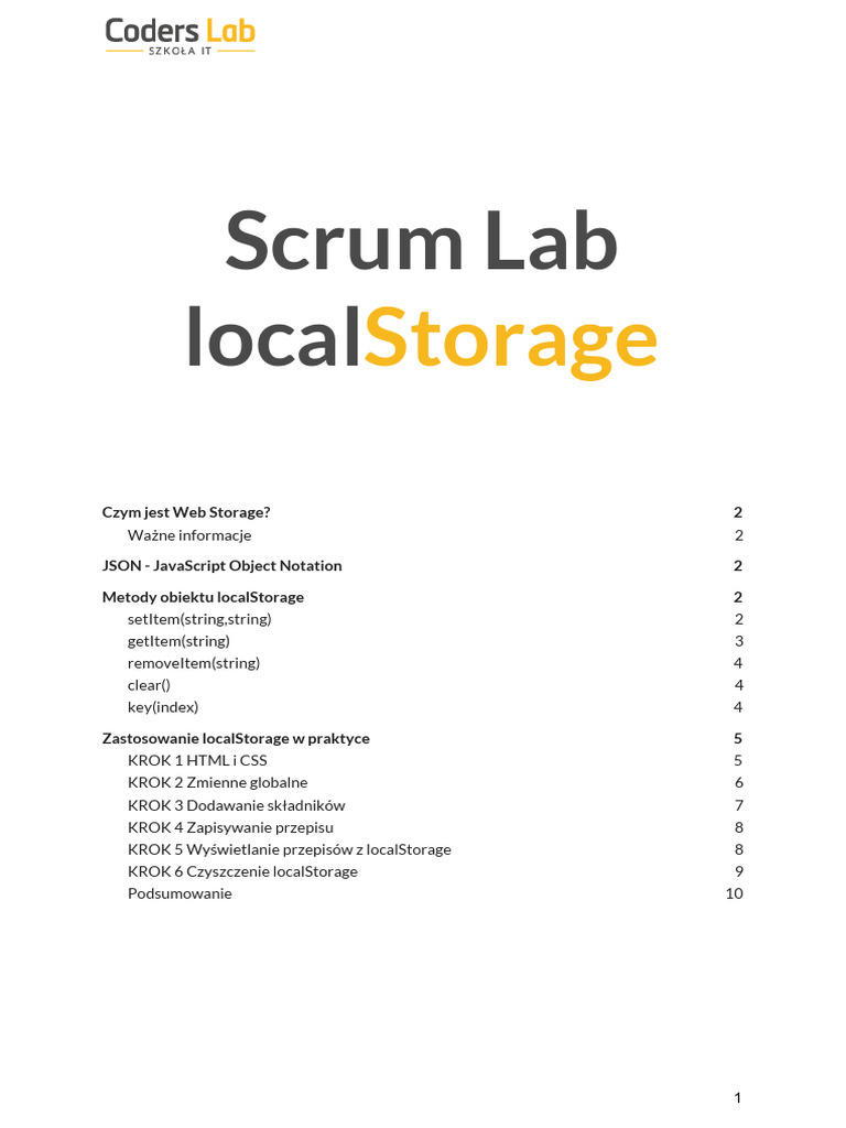 Local Storage | PDF