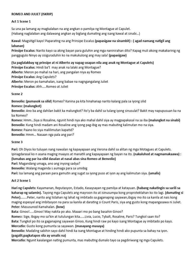 Romeo-and-Juliet-final-script | PDF