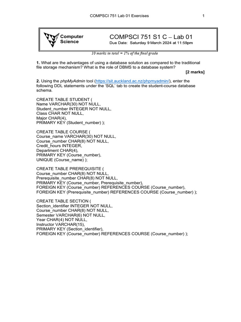 Lab 01 Exercises Pdf Databases Data