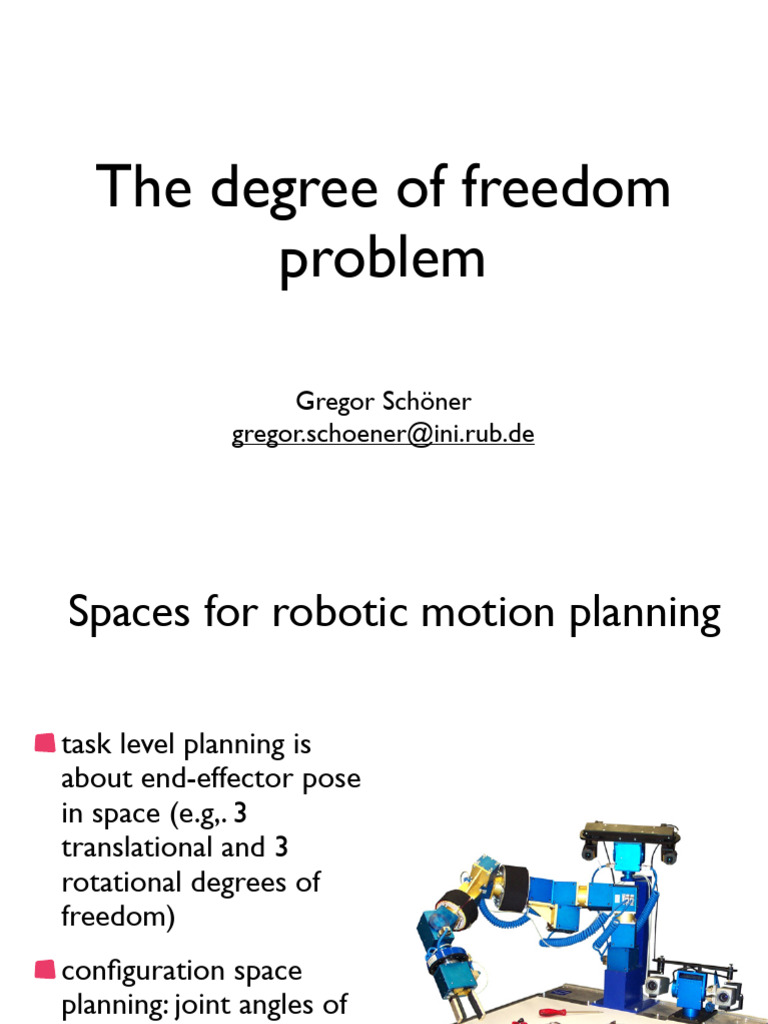 Degree of Freedom Problem in Robotics | PDF | Kinematics | Wavelength
