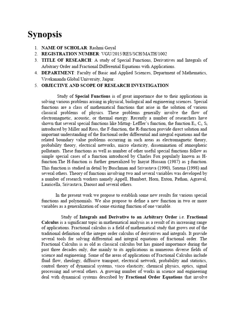 Final 1 Updated Synopsis-Rashmi (1) - 1-1 | PDF