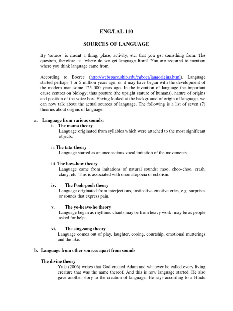 Sources of Language | PDF | Mouth | Larynx