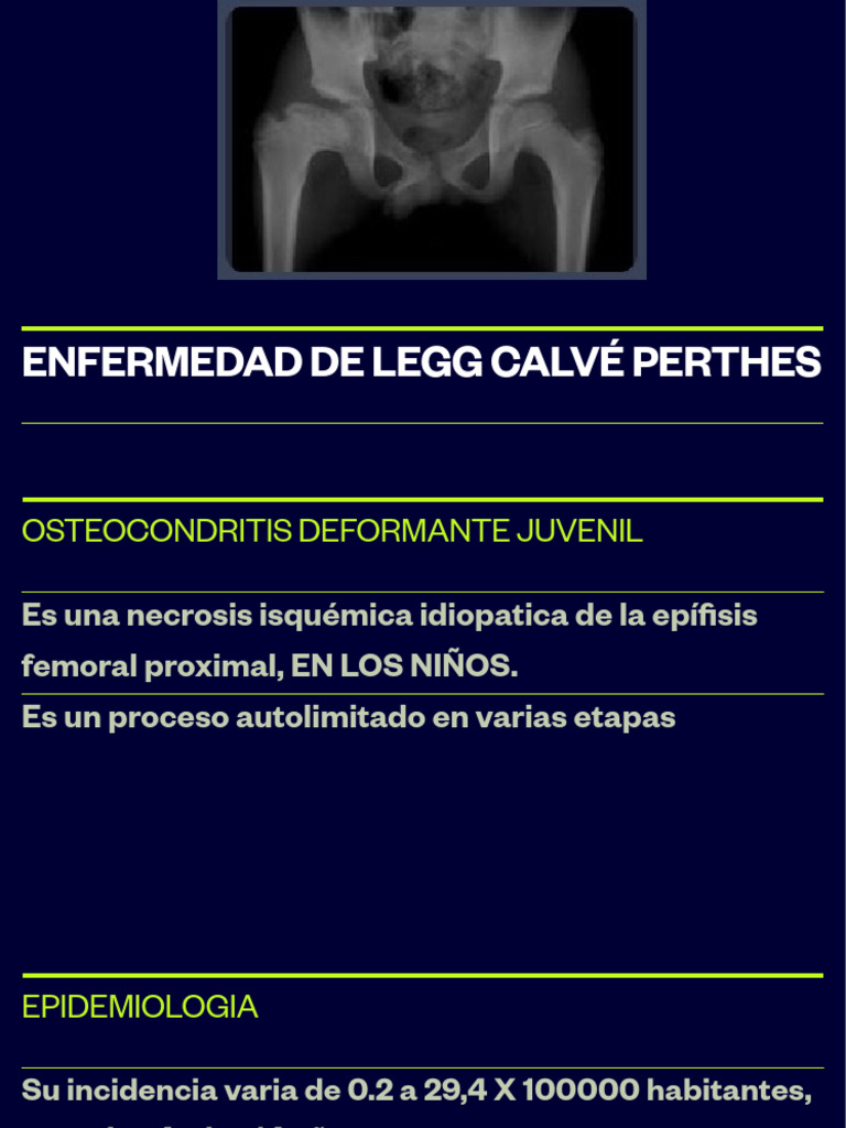 Legg Calve Perthes | PDF | Hueso | Sistema musculoesquelético
