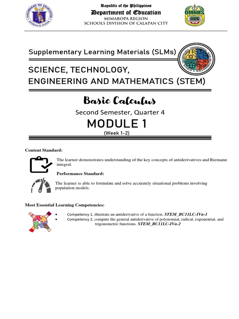 Basic Calculus Module 1 Q4 | Download Free PDF | Function (Mathematics ...