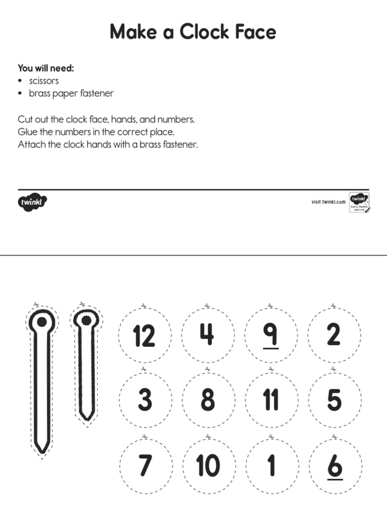 Make A Clock Face Activity Us M 2548794 - Ver - 2 | PDF | Home & Garden