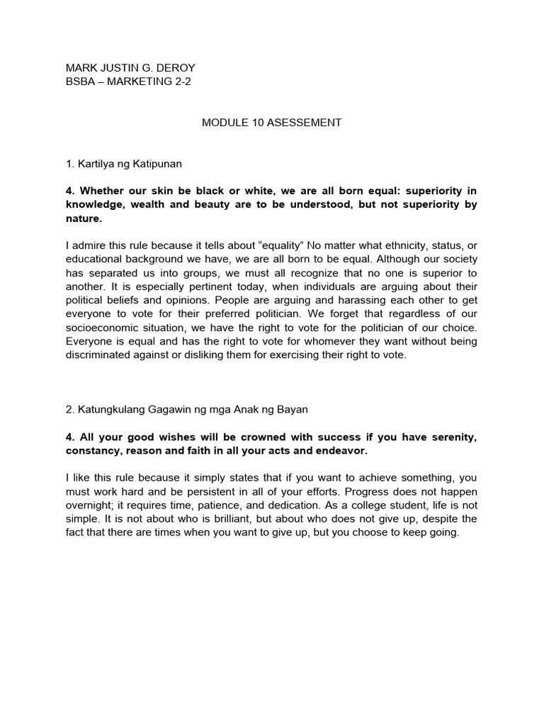 MODULE 10 ASSESSMENT | PDF