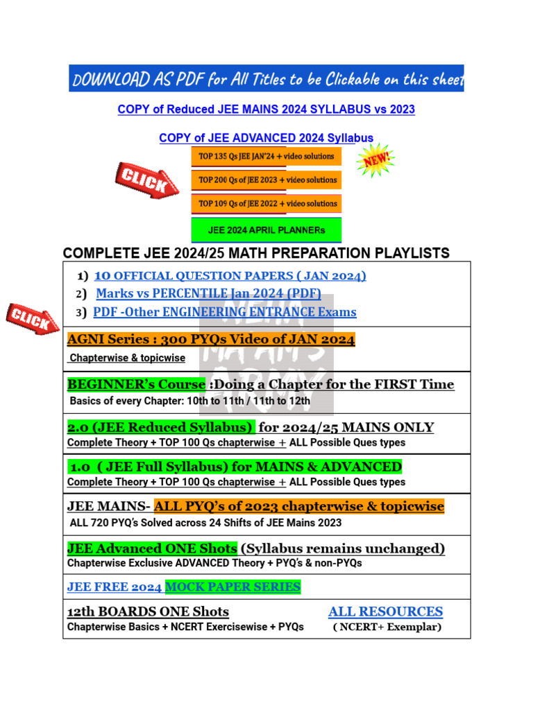 Jee 2024 | PDF | Determinant | Matrix (Mathematics)