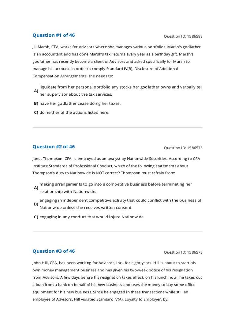 Reading 42.4 Standards of Professional Conduct Guidance For Standards ...