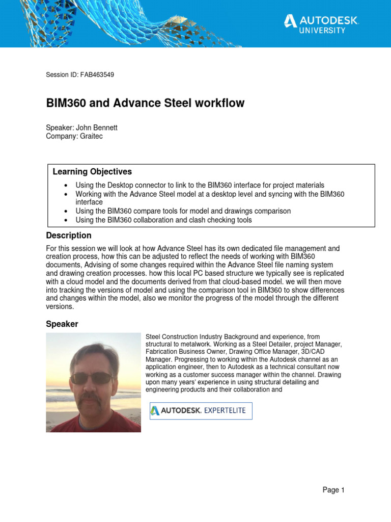 Class Handout FAB463549 John Bennett | PDF | Computer File | Building Information Modeling