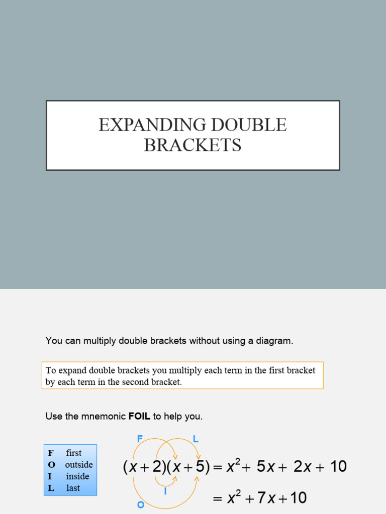 Expand Double Brackets Using FOIL | PDF | Art