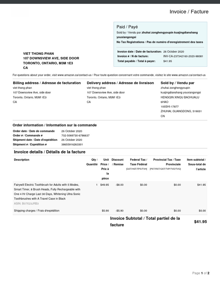 Invoice | PDF | Invoice | Payments