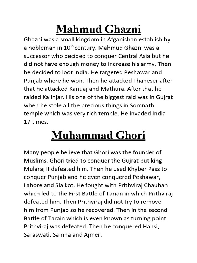 Mahmud Ghazni | PDF