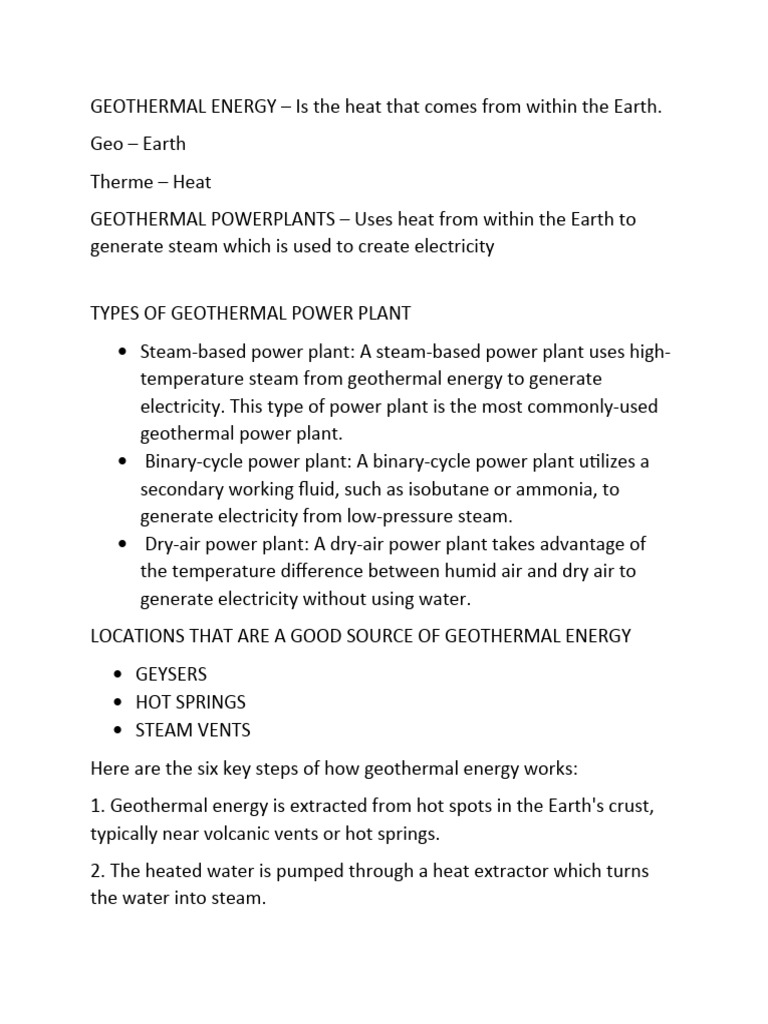 Geothermal Energy | PDF