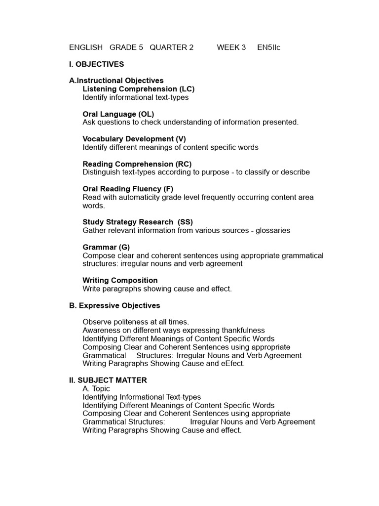 .Q3 Day 2 Text Types To Classify Describe | PDF | Reading Comprehension ...