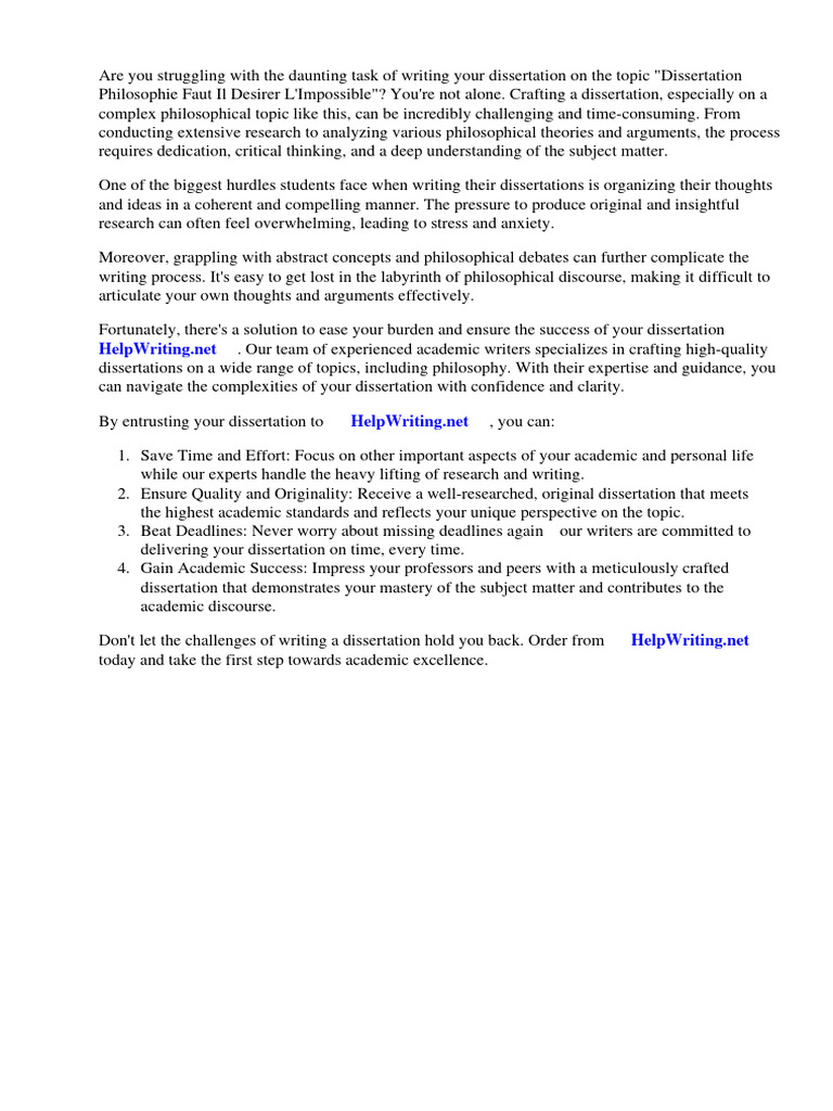Dissertation Help for Philosophy Students | PDF | Scribd | Thesis