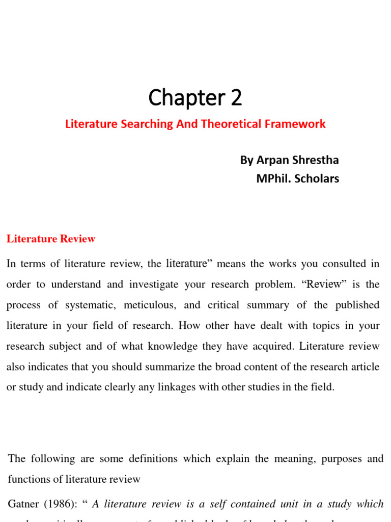 Literature Review and Theoretical Framework | PDF | Hypothesis | Theory
