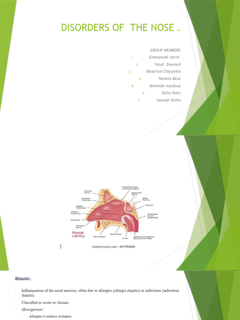 Disorders of the Nose | PDF | Common Cold | Diseases And Disorders